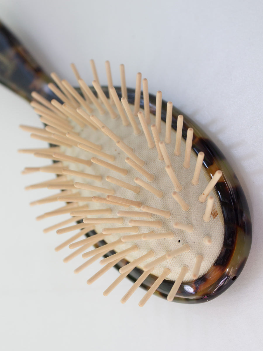 Thompson Alchemists Tortoise Shell Wood Bristle Hair Brush